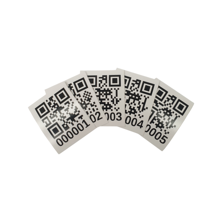 Pre Printed QR Code Asset Labels (200 Labels)