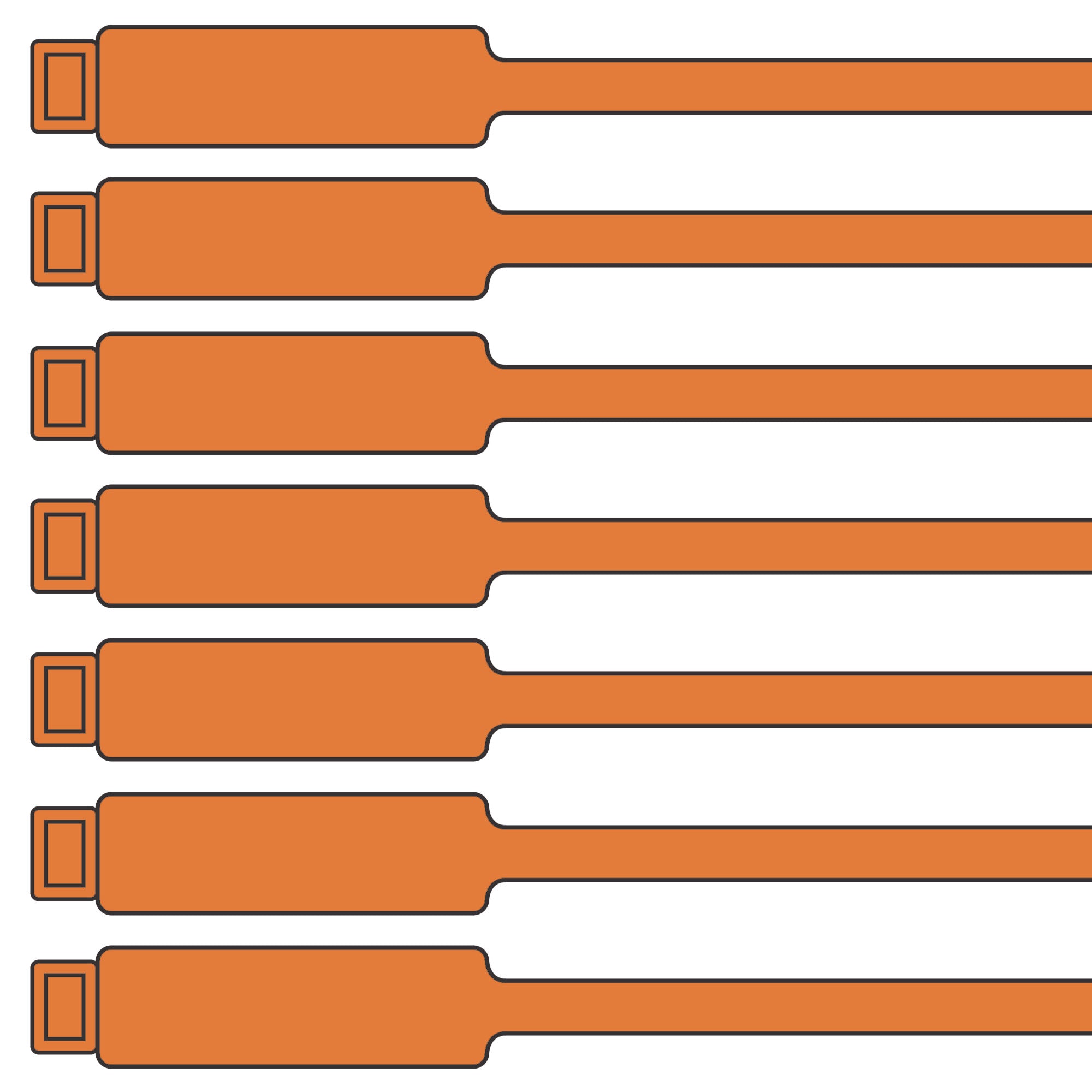 Archford 7 Inch Blank Inspection Rig Tag - 100 Pack | Same Day Shipping ...
